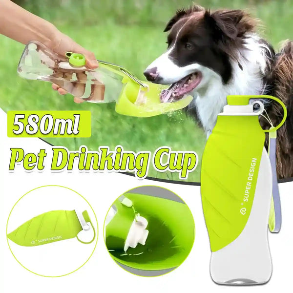 580ml Portable Pet Drinking Cup | Leakproof Water Bottle for Dogs – Petfection Corner