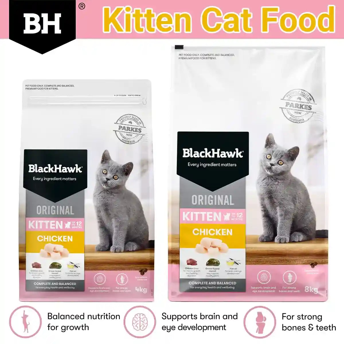 Black Hawk Original Chicken Kitten Food | Premium Australian Formula ...