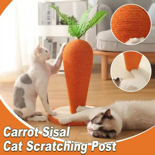 Carrot Sisal Cat Scratching Post | Eco-friendly & Durable Cat Toy ...