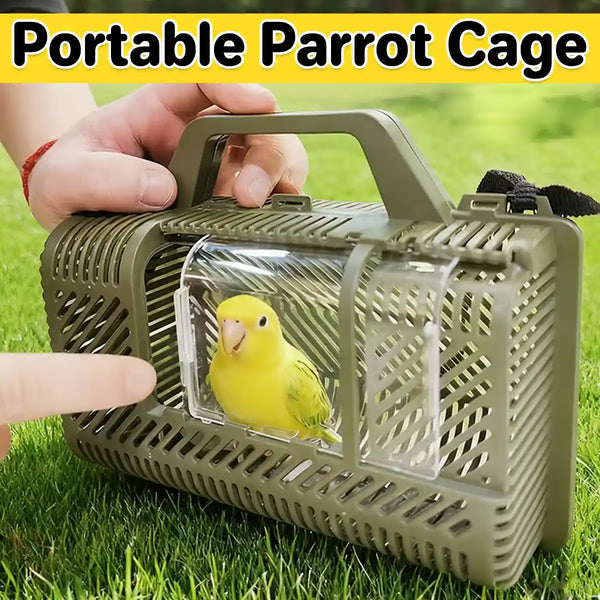 Portable Parrot Travel Cage | Lightweight Bird Carrier Box – Petfection ...