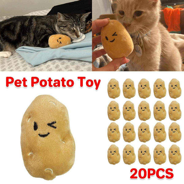 Plush Squeaky Potato Dog Toys | Soft & Interactive Pet Chew Toy (20 ...