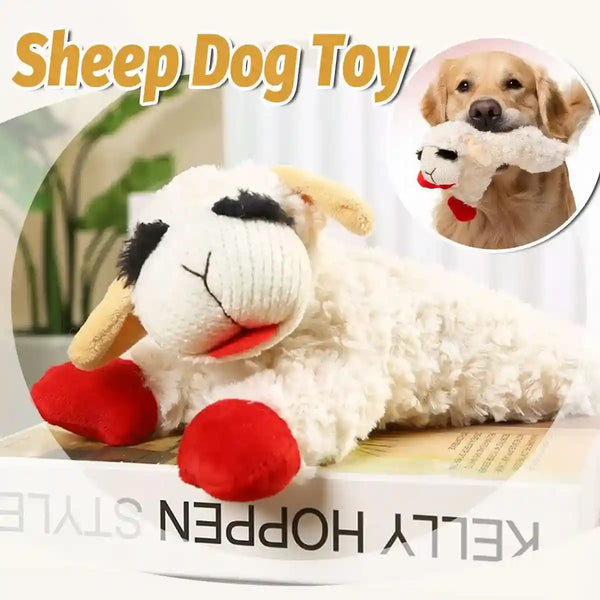Soft Plush Dog Toy Sheep – Squeaky Toy for Dogs to Chew – Petfection Corner