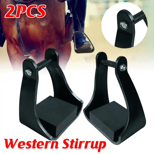 2PCS Western Stirrup with Cushion Pads for Trail & Daily Riding ...