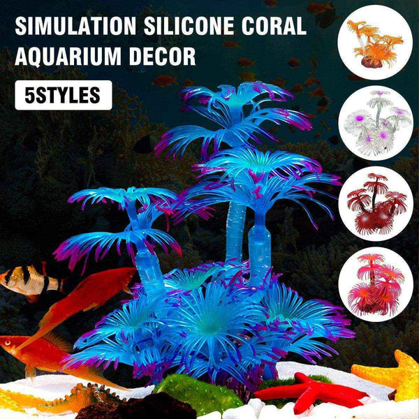 Silk Aquarium Plants - Soft Coral Fish Tank Scenery Decoration for ...