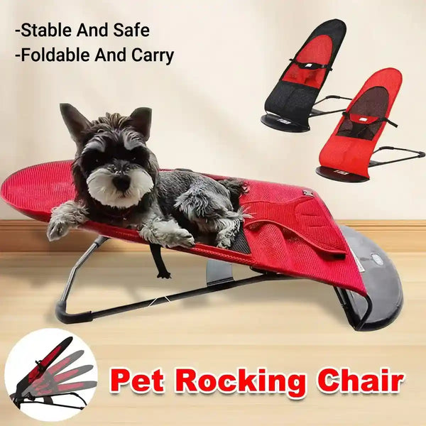 Foldable Pet Rocking Chair - Ergonomic Relaxation for Dogs & Cats ...