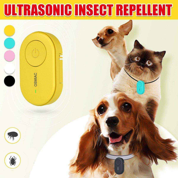 Ultrasonic Pet Insect Repellent - Portable Flea & Tick Control Device ...