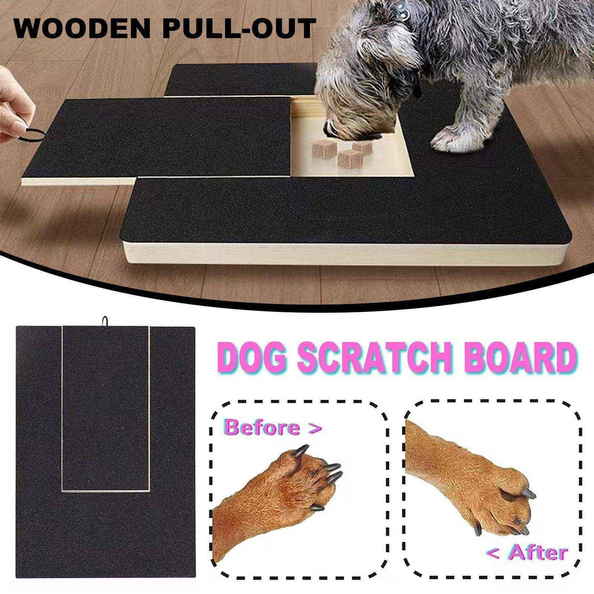 Wooden Dog Scratch Board for Nail Trimming | Stress-Free Pet Care ...
