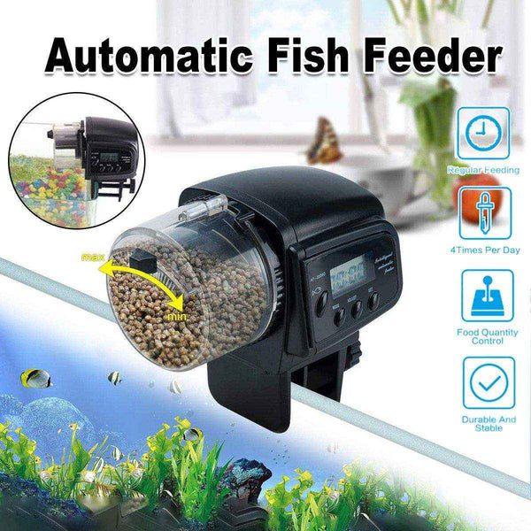 Automatic Fish Feeder - Adjustable Portion Control & Moisture-Proof ...