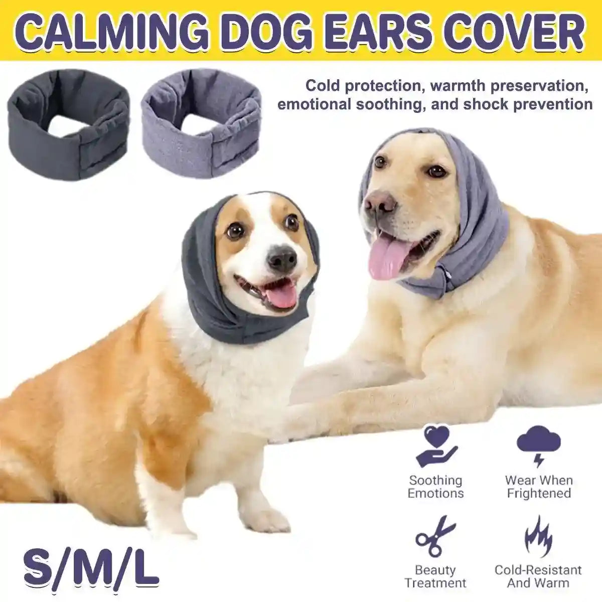 Calming Ear Cover for Dogs and Cats - Noise-Reducing Pet Earmuffs for ...