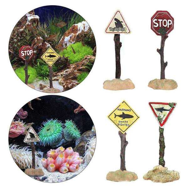 Warning Signs for Aquarium Decoration - Fish Tank Decor | Petfection Corner