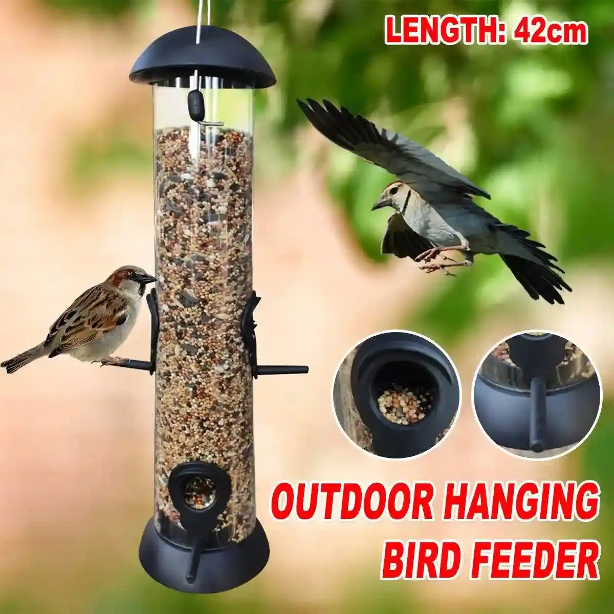 Durable Outdoor Bird Feeder - Automatic Feeding System for Wild Birds ...