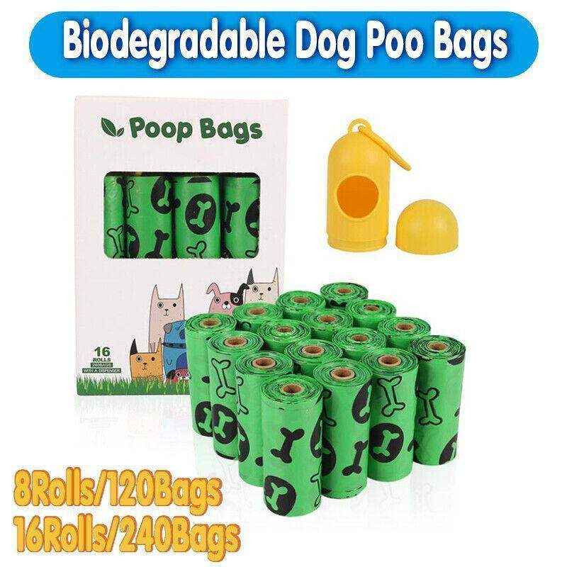 Eco-Friendly Dog Poo Bags - Biodegradable Pet Waste Cleanup ...